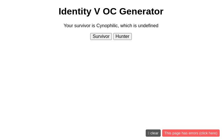 Identity V OC Generator