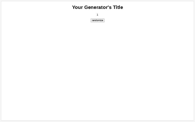 Idk Number Thingy ― Perchance Generator