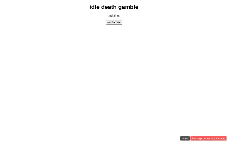 idle death gamble ― Perchance Generator