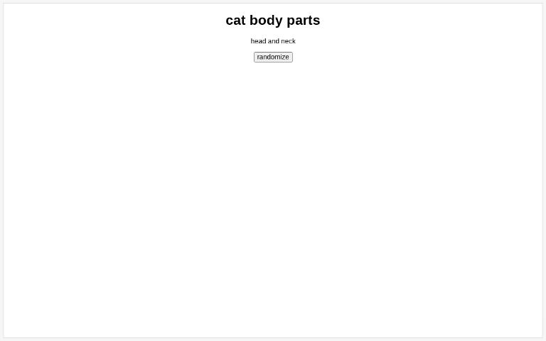 cat body parts ― Perchance Generator