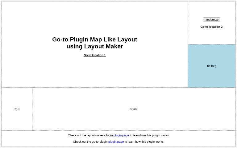 Go-to Plugin Map Like Layout using Layout Maker