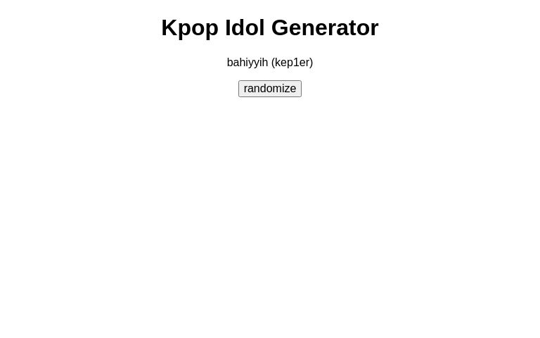 Kpop Idol Generator