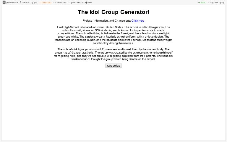 The Idol Group Generator!