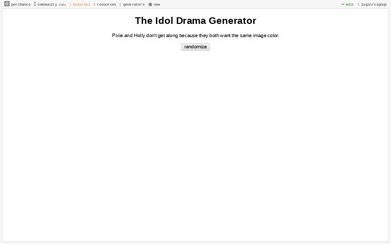 The Idol Drama Generator