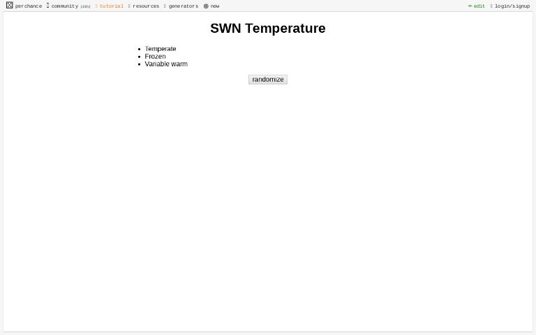 SWN Temperature ― Perchance Generator