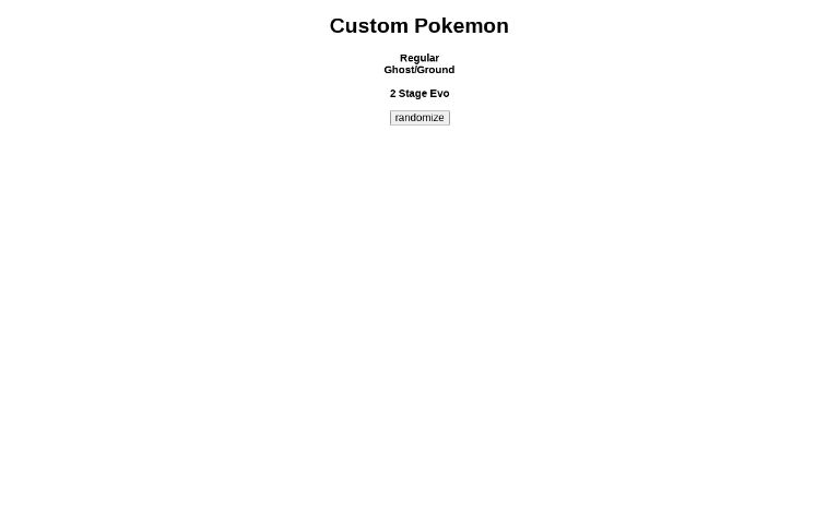 Custom Pokemon ― Perchance Generator