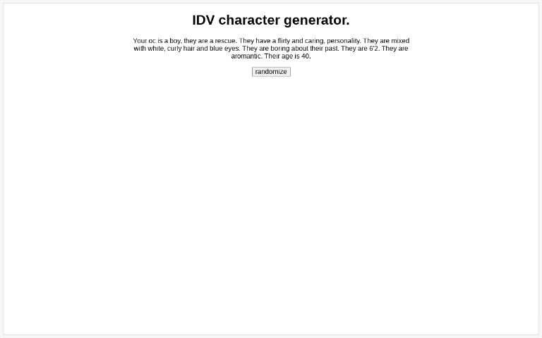 IDV character generator.
