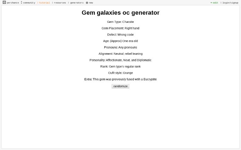 Gem galaxies oc generator