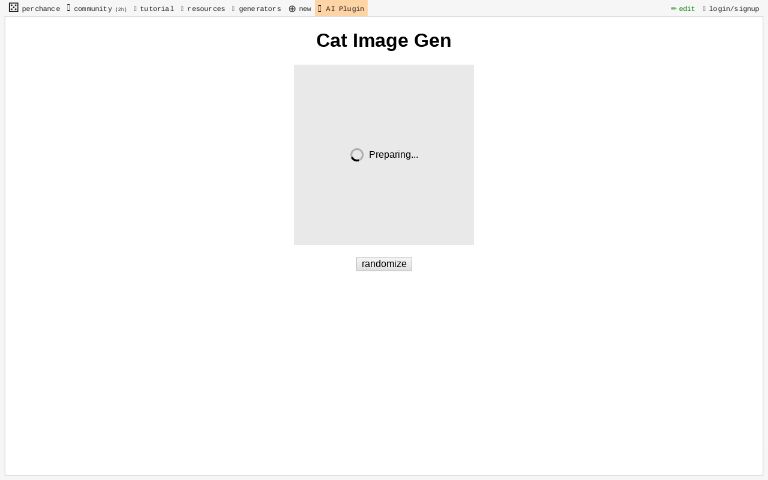 Cat Image Gen ― Perchance Generator
