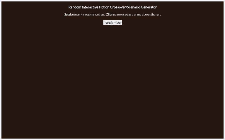 If Crossoverscenario V1 ― Perchance Generator