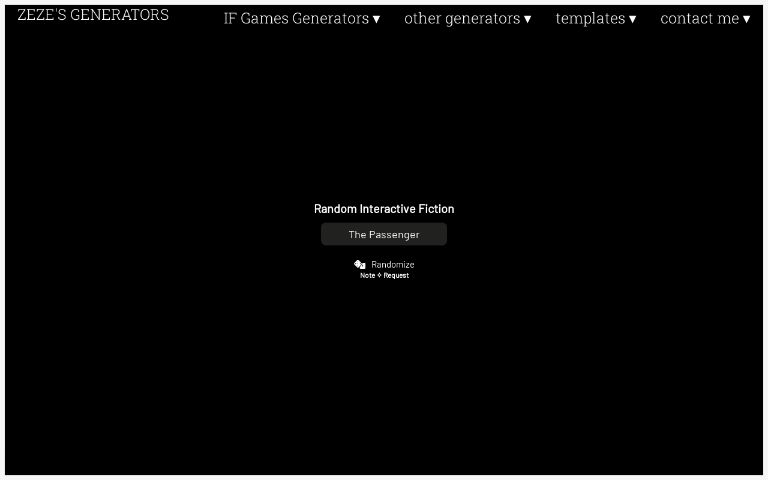 Random Interactive Fiction ― Perchance Generator