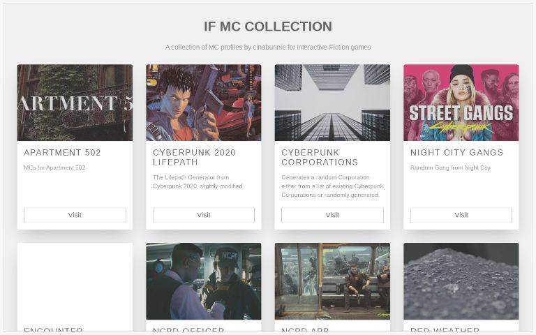 IF MC COLLECTION ― Perchance Generator