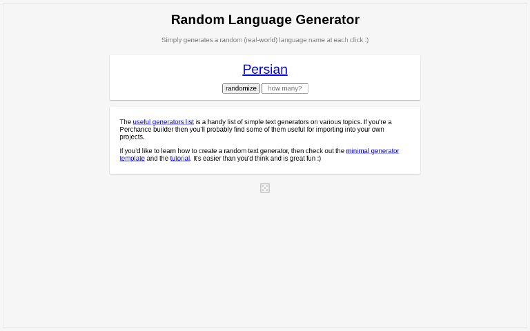 Random Language Generator