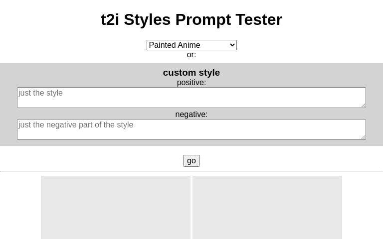 t2i Styles Prompt Tester ― Perchance Generator
