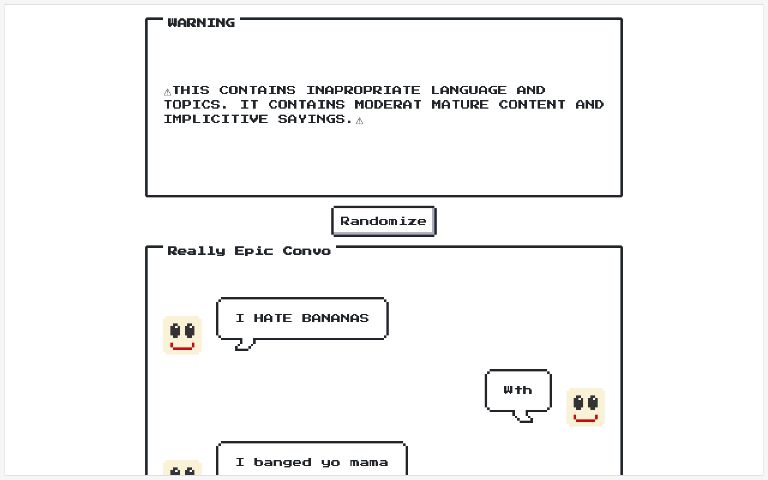 Great convo ― Perchance Generator