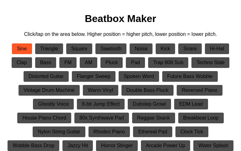 Beatbox Maker ― Perchance Generator