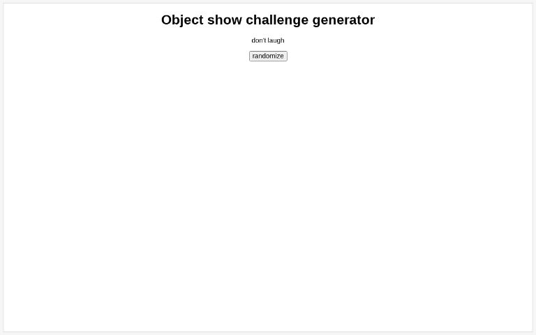 Object show challenge generator