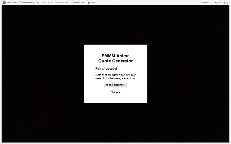 PMMM AnimeQuote Generator
