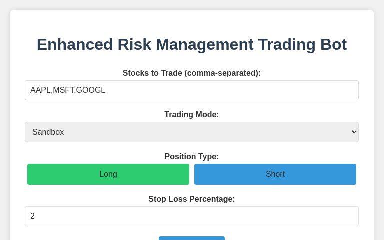 Enhanced Risk Management Trading Bot ― Perchance Generator