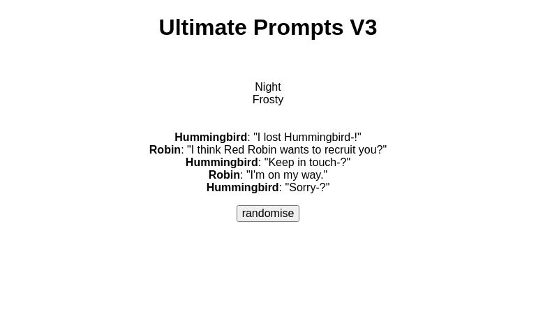 Ultimate Prompts V3 ― Perchance Generator
