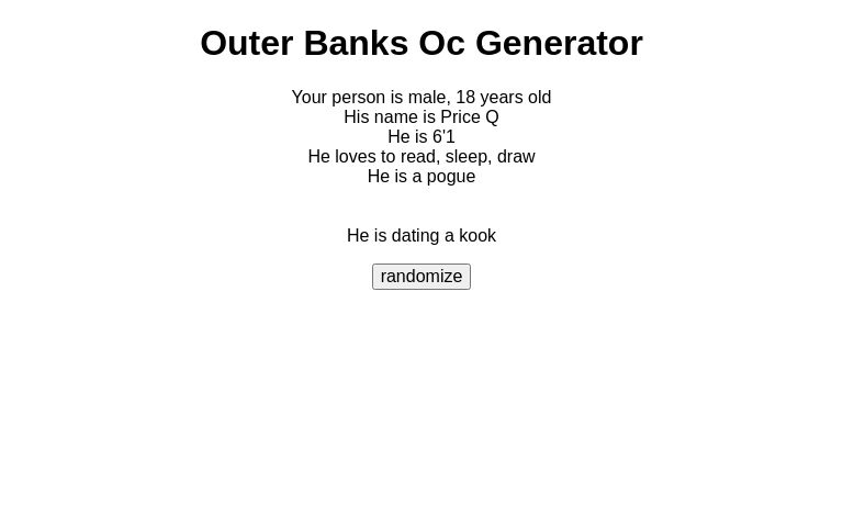 Outer Banks Oc Generator
