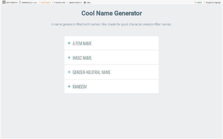 Cool Name Generator