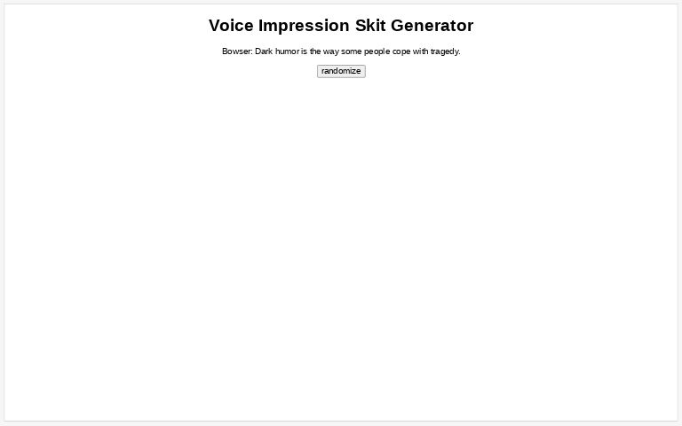 Voice Impression Skit Generator
