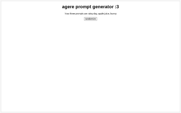 agere prompt generator :3