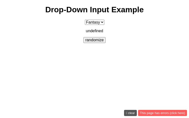 Drop-Down Input Example ― Perchance Generator