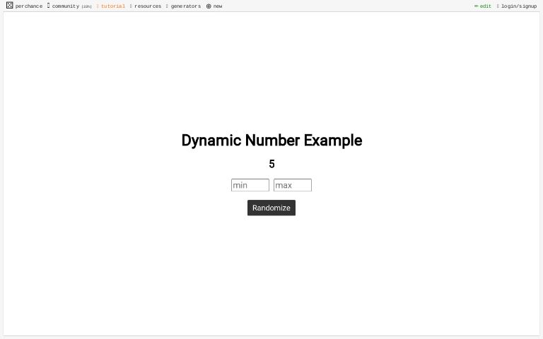 Dynamic Number Example ― Perchance Generator