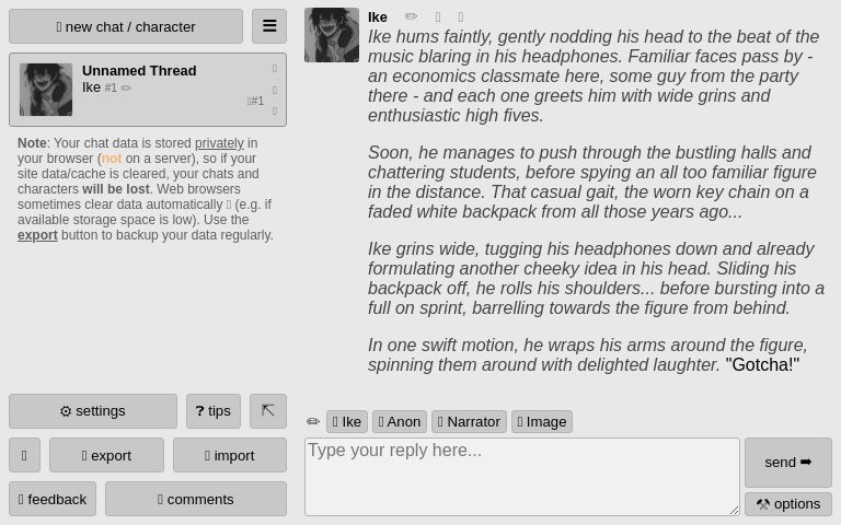 AI Boyfriend (online, free, no sign-up, unlimited) ― Perchance Generator