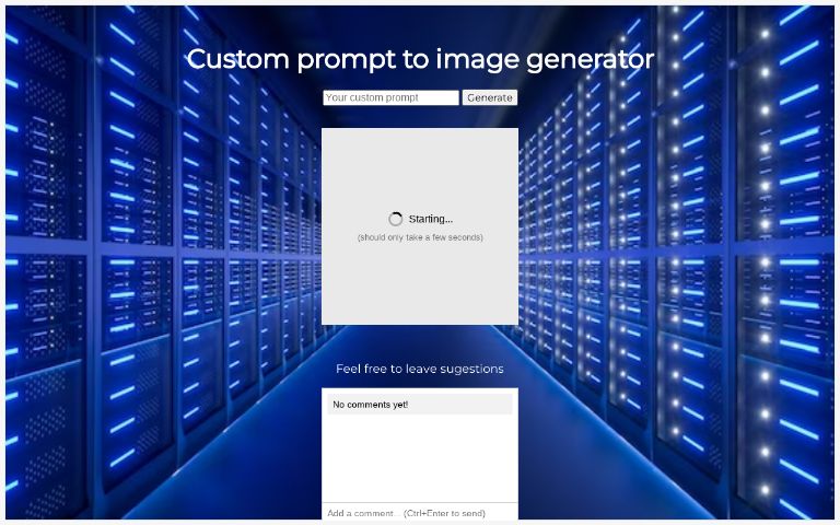 Custom prompt to image generator