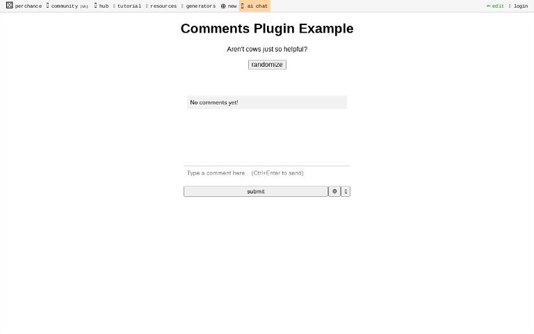Comments Plugin Example