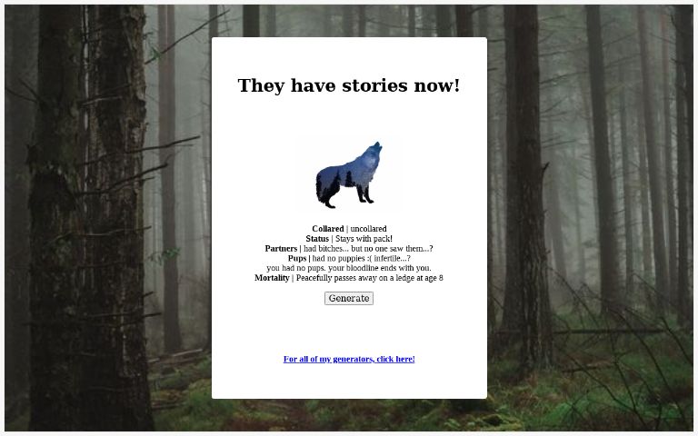They have stories now! ― Perchance Generator