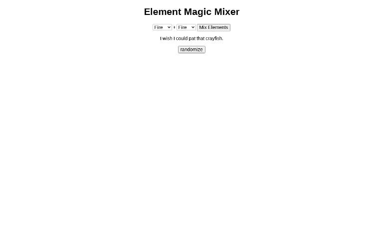 Element Magic Mixer ― Perchance Generator