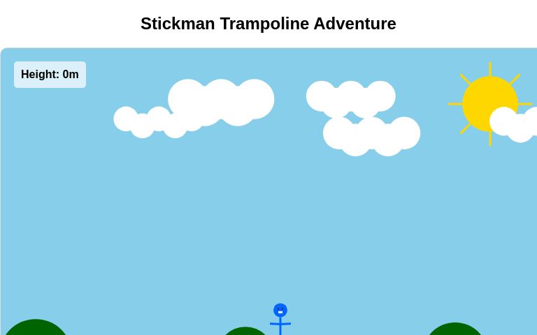 Stickman Trampoline Adventure ― Perchance Generator