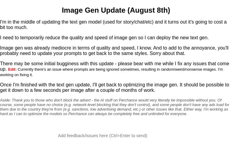 Image Gen Update (August 8th)