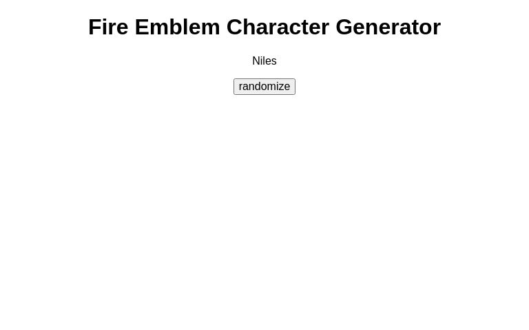 Fire Emblem Character Generator