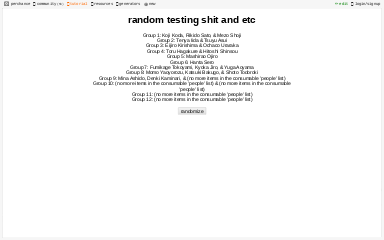 random testing shit and etc ― Perchance Generator