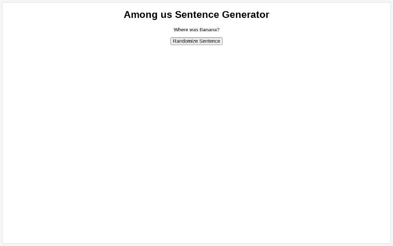 Among us Sentence Generator