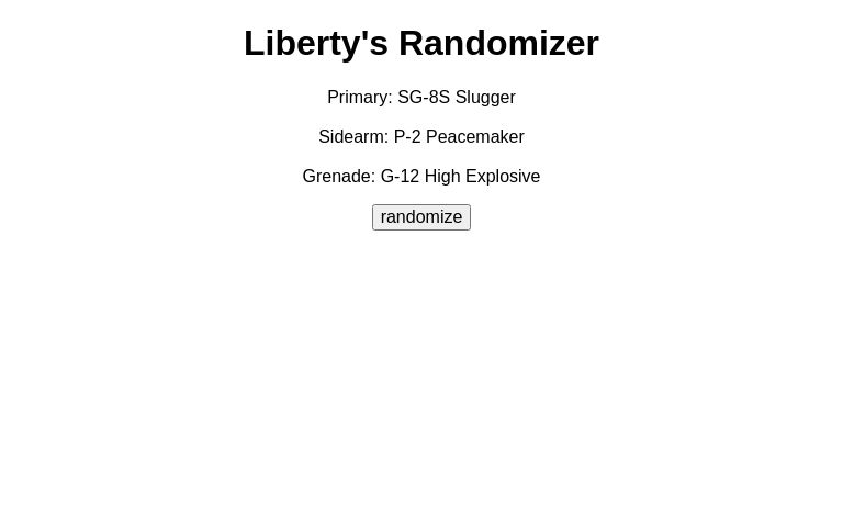 Liberty's Randomizer ― Perchance Generator