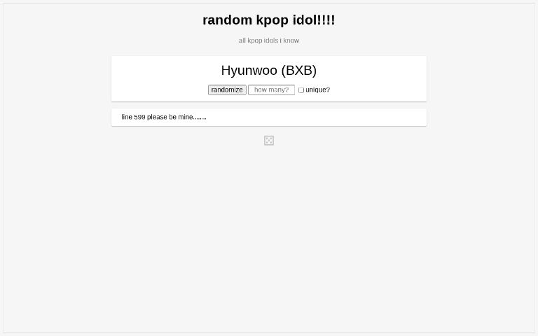 random kpop idol!!!! ― Perchance Generator