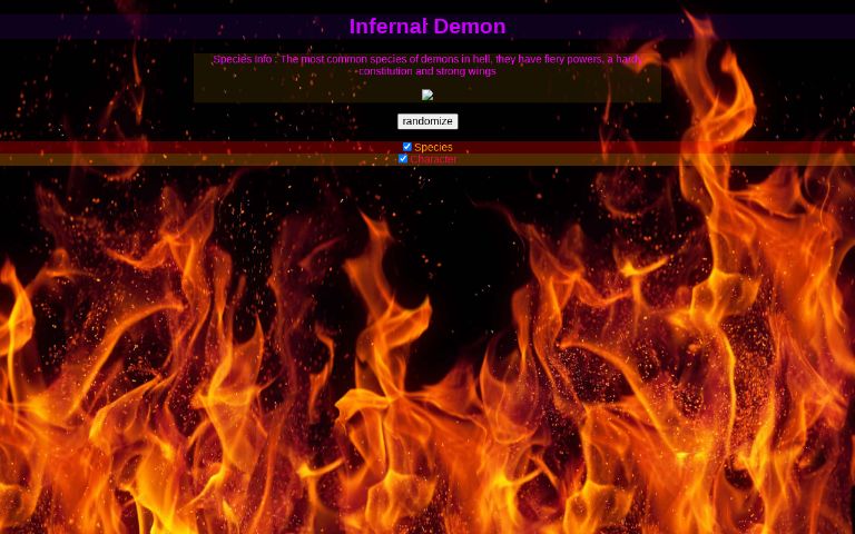 Infernal Demon ― Perchance Generator