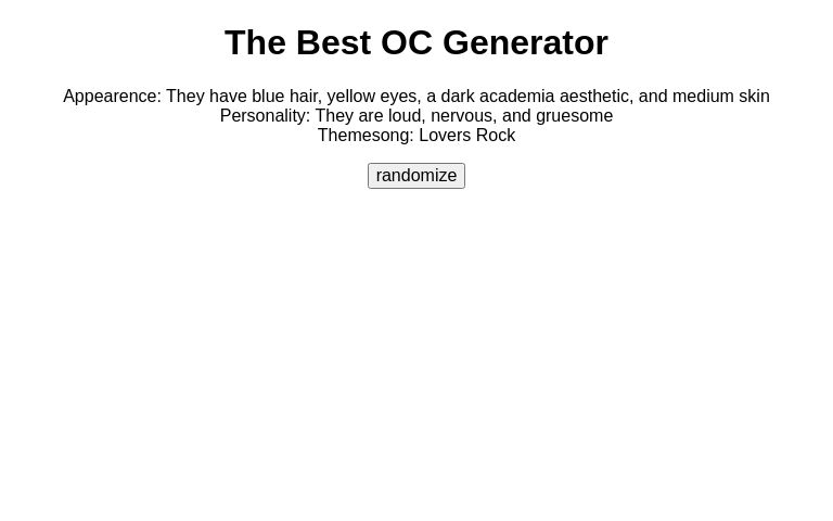 The Best OC Generator