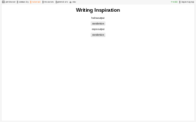 Writing Inspiration ― Perchance Generator