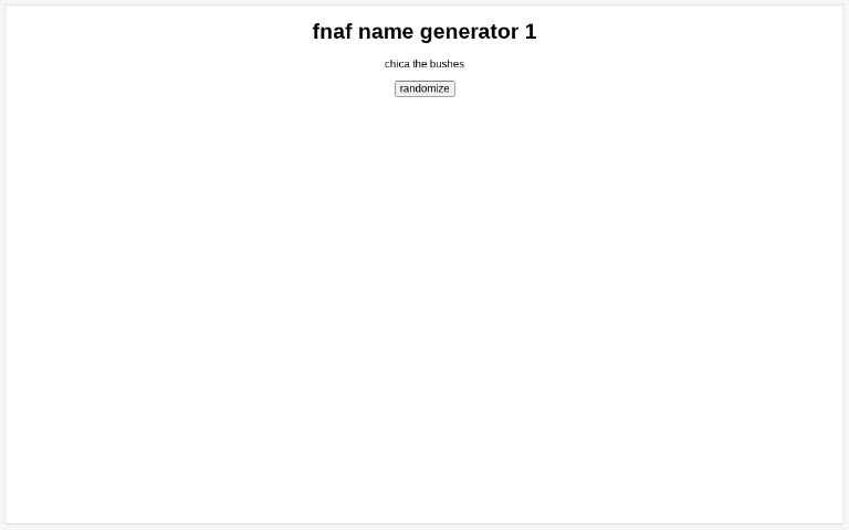 fnaf name generator 1