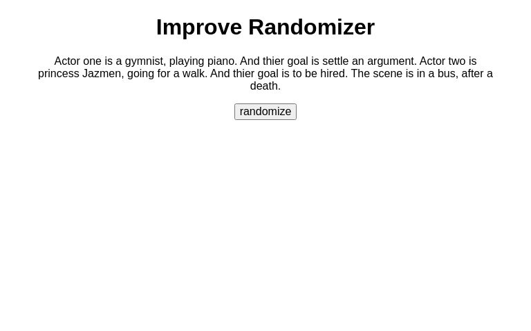 Improve Randomizer ― Perchance Generator