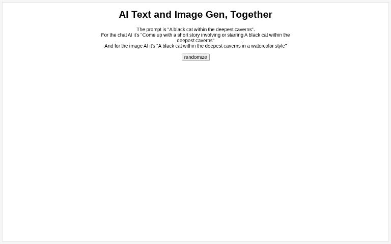 AI Text and Image Gen, Together ― Perchance Generator