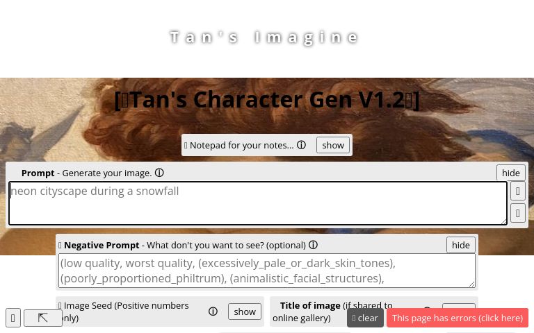 🌸Tan's Character Gen (V1.2)🌸 Text2image Generator