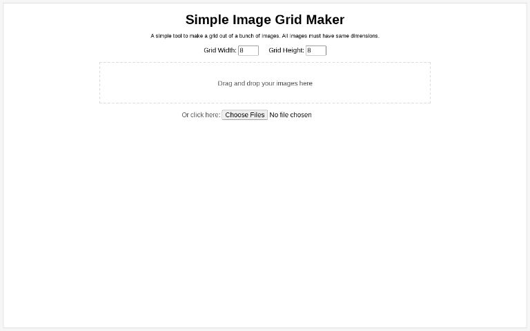Simple Image Grid Maker ― Perchance Generator